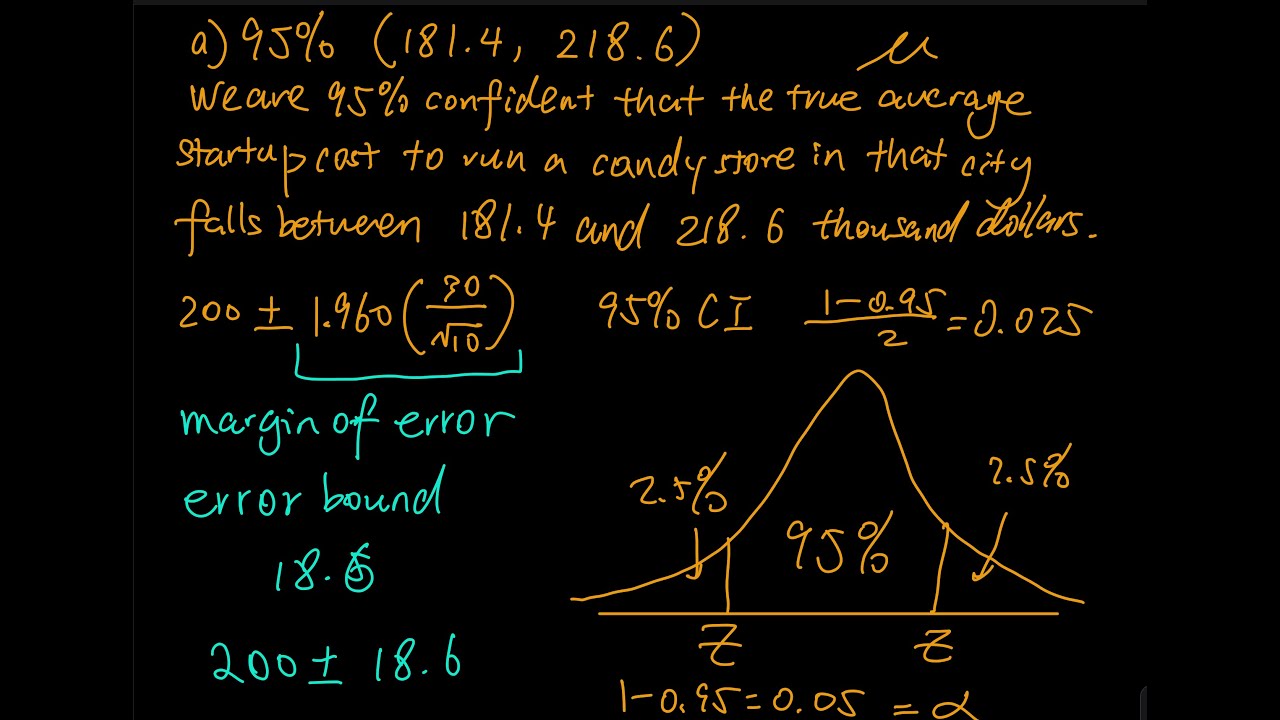 8.1 Part 4/4: Application of One-Sample Z-Interval (Stats Problem ...