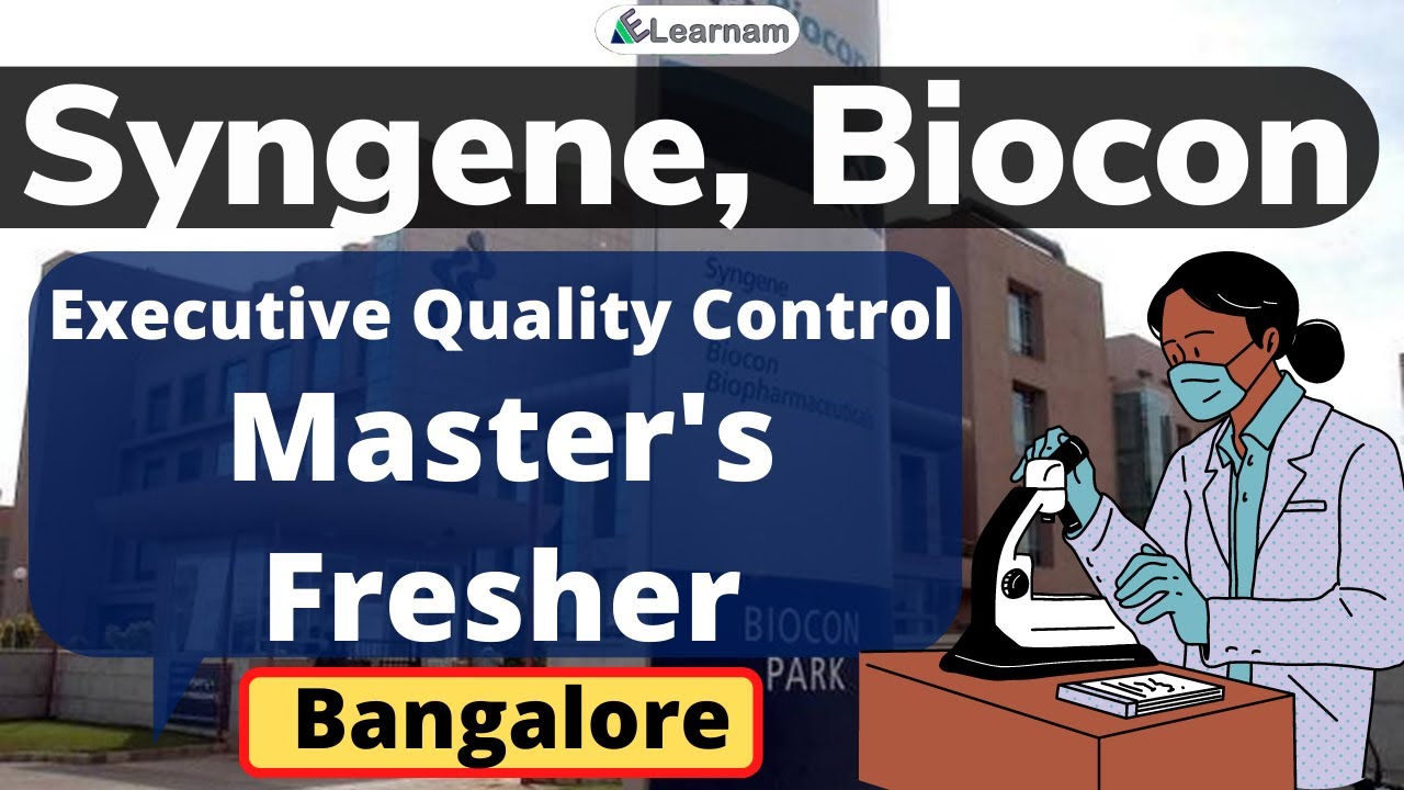 Job Update | Syngene International | Executive | Quality Control ...