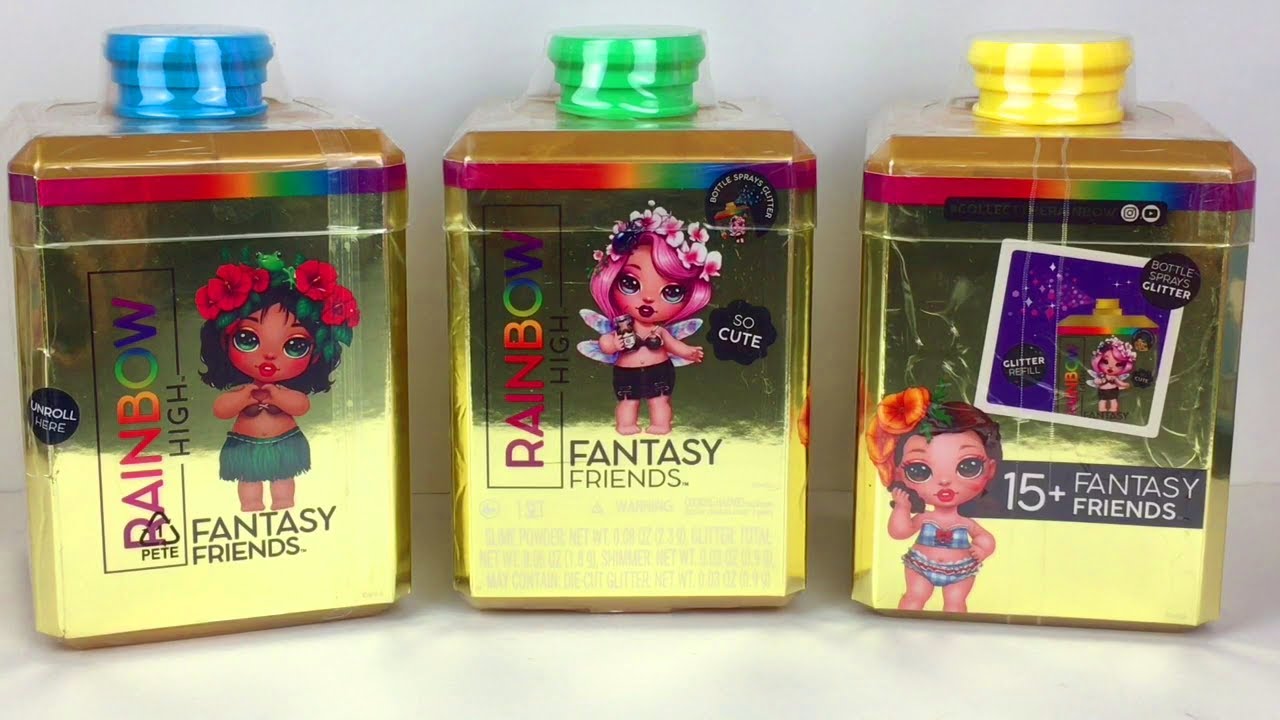 Rainbow High Fantasy Friends Figures & DIY Slime Bllind Box Bag Opening ...