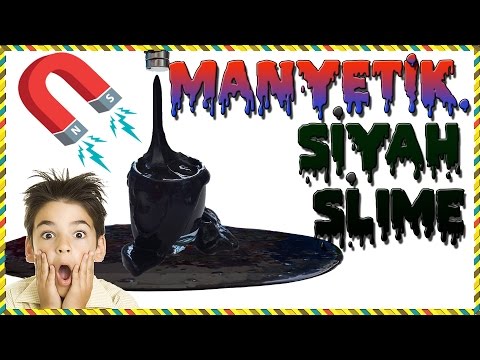 Manyetik Siyah Slime Yapımı - Siyah Slime / DIY Magnetic Slime