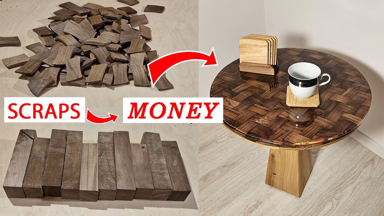 DIY Coffee Table from Wood Scraps and Epoxy - Step by Step! - YouTube