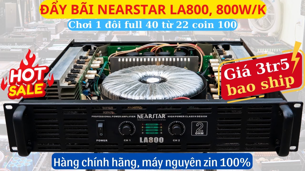 Đẩy Bãi NEARSTAR LA800, 800w/k (giá 3tr5 bao ship) 📲 0985476181 - YouTube