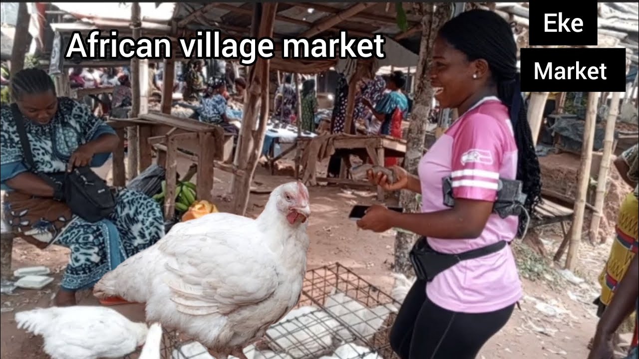 African village market, Buying and killing chicken, Follow me to my ...