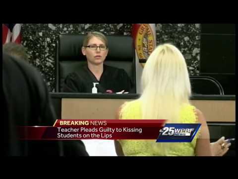 Teacher pleads guilty to kissing students on lips