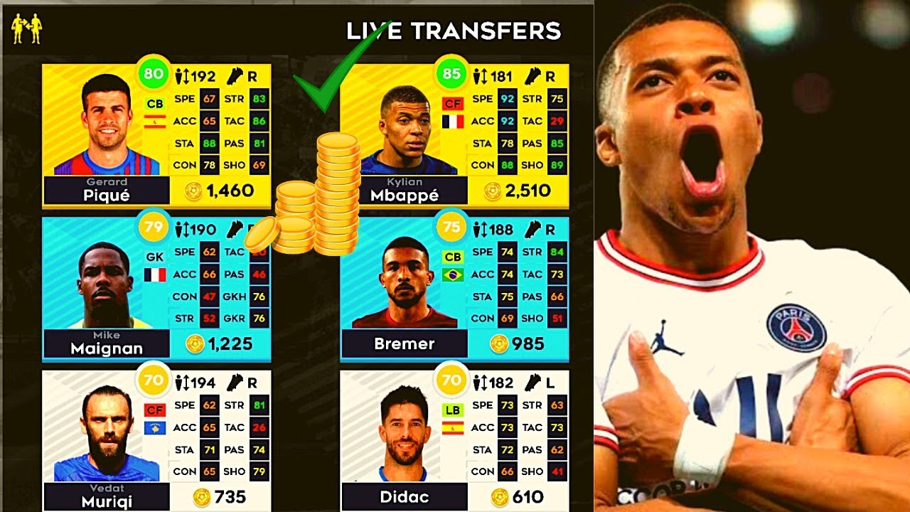 |SIGNING OF KYLIAN MBAPPE |PSG STAR PLAYER |THE BEST CF OF DLS 22+SPEED ...