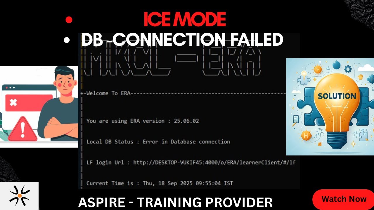 SOLUTION : ICE FRAMEWORK - DB-DATABASE CONNECTION FAILED - PART-II - YouTube