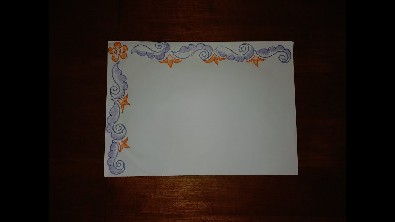 Very Simple, Easy & Decorative Border Design For Project File 《#151 ...