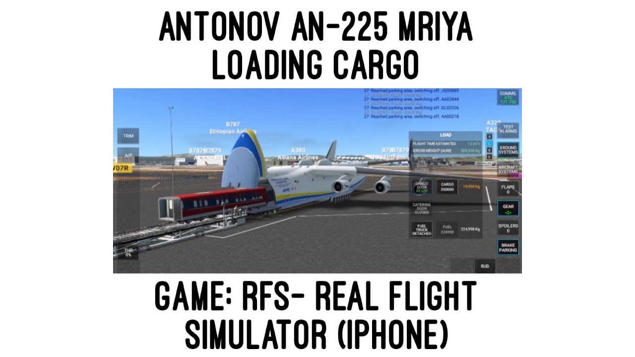 Antonov an-225 mriya loading cargo. Game is real flight simulator # ...
