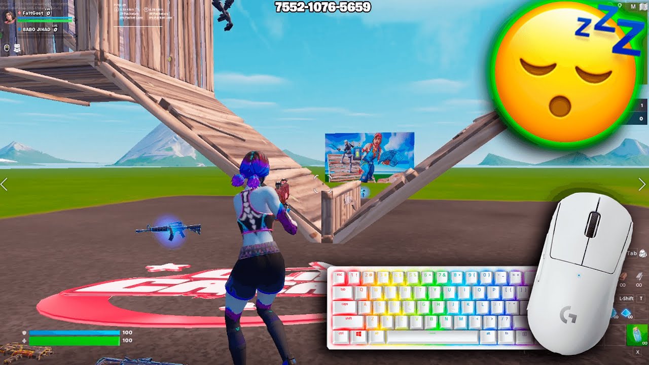ASMR 😴 1v1 CLIX Build fight gameplay (Fortnite KBM ASMR) - YouTube