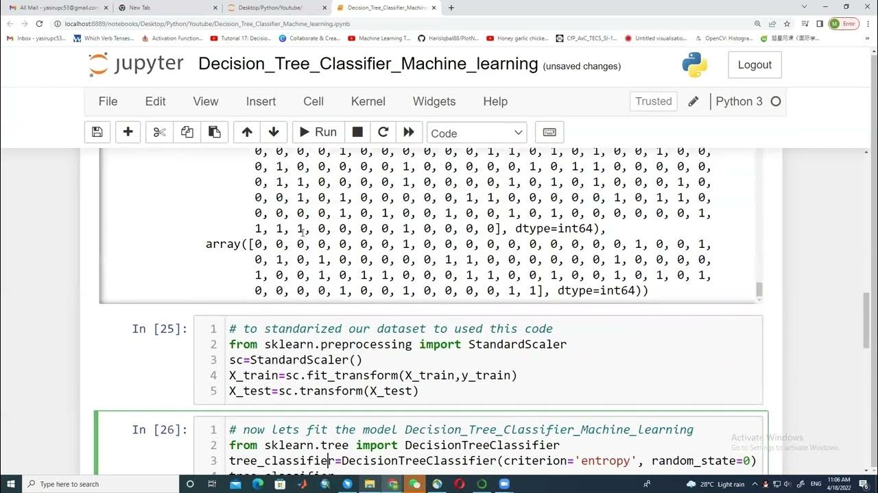 #Machine Learning #DecisionTree #Classification using #Python #Netobook ...