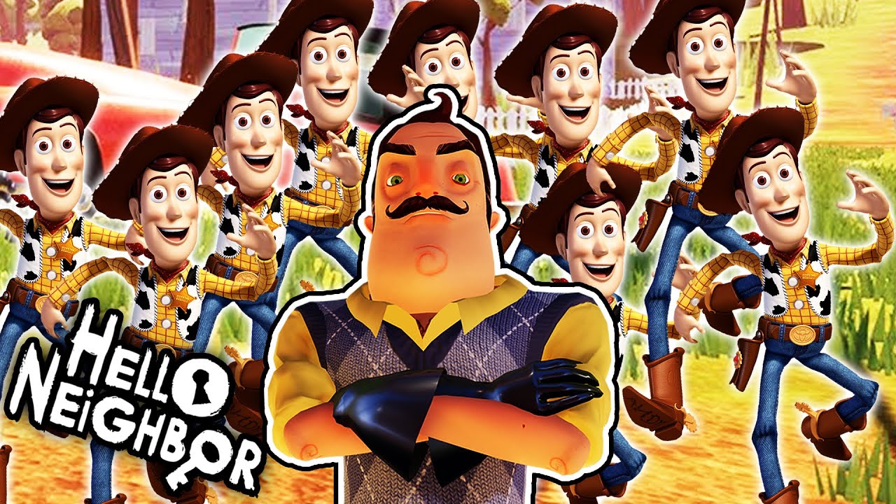 CLONING MY TOY STORY WOODY NEIGHBOR | Hello Neighbor Mod - YouTube