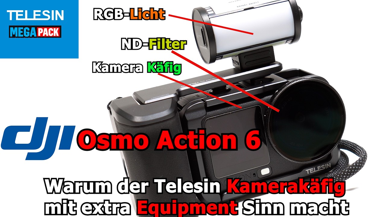 DJI Osmo Action 6 Kamerakäfig von Telesin | Wie gut ist Telesin ...