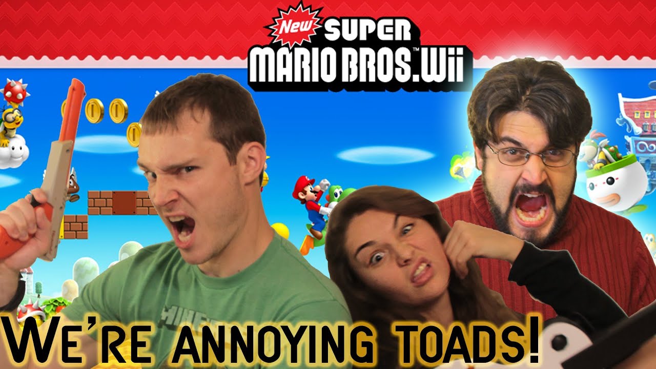 ANNOYING TOADS - New Super Mario Bros Wii (Let's Play) - YouTube