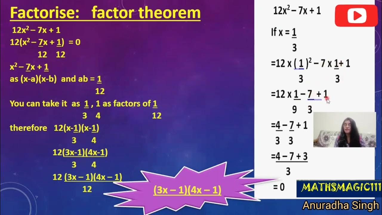 factorise polynomial/ factor theorem/ clas-ix-ncert ch-2 #mathsclass #mathstricks #funmathvideos ...