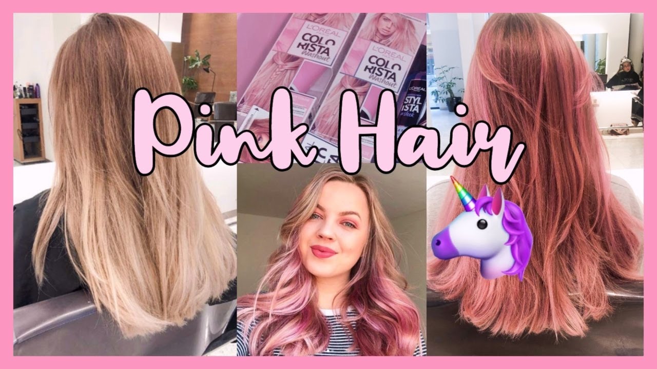 How To Dye Your Hair Pastel Pink at Home! L'Oreal Colorista Washout ...