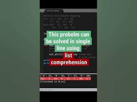 Swap key value of python dictionary - YouTube