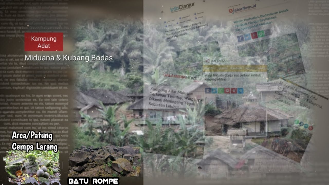 Kampung Adat Miduana || Rekam jejak leluhur - arca dan batu rompe ...