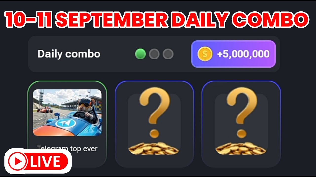 10 September daily combo cards // Hamster Kombat Daily Combo // daily ...