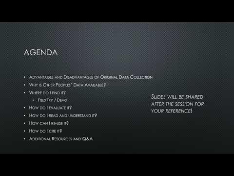Using Existing Research Datasets - YouTube