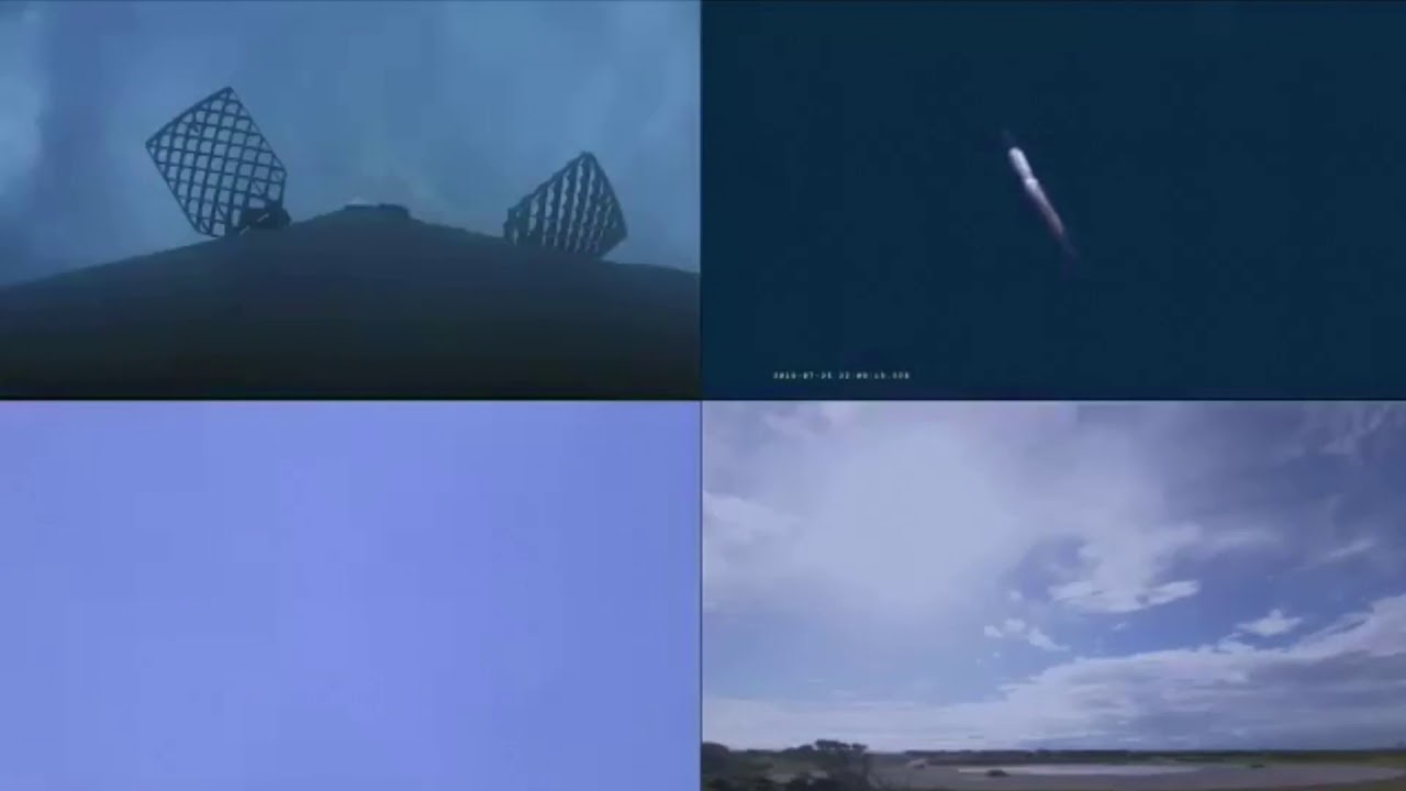 Reentry and Landing of Falcon 9 with double sonic booms - YouTube