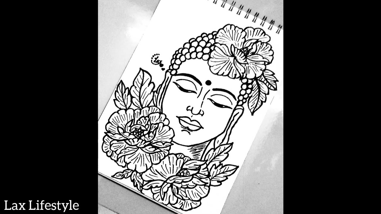 How to draw Budhha || Easy Budhha Drawing || For Beginners ...