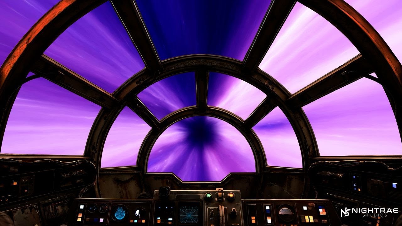 Millennium Falcon Hyperspace Travel POV | Starwars Ambience | Looping ...