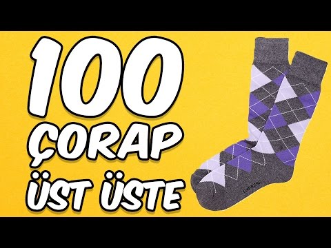 Üst Üste 100 Çorap Giymeyi Denedik