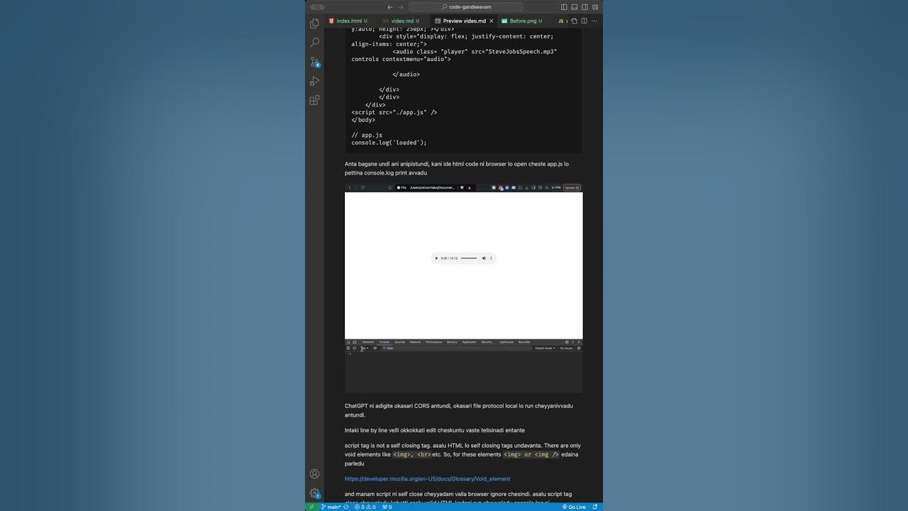 Weird HTML Errors | HTML Basics in Telugu - YouTube