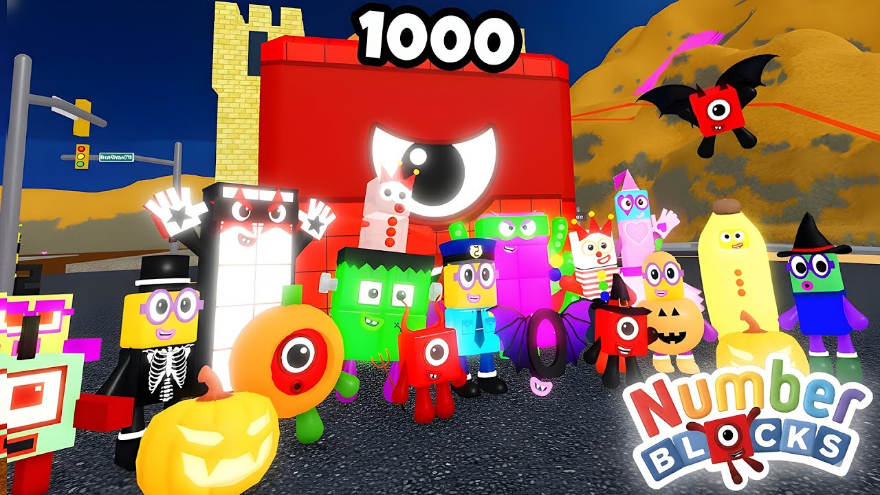 EVIL 1000 IN NUMBERBLOCKS TOWN! Halloween Story in Roblox RP - YouTube