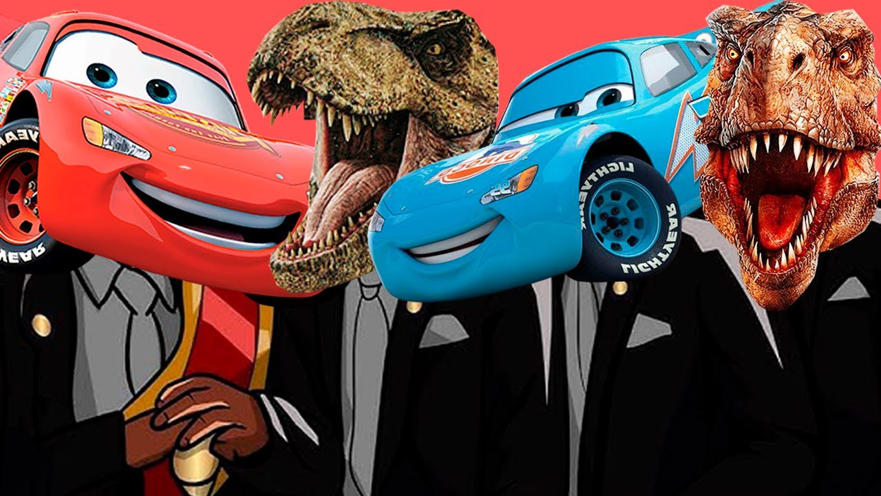 Pixar Cars & Jurassic World & T-Rex Vs Lightning McQueen - Coffin Dance ...