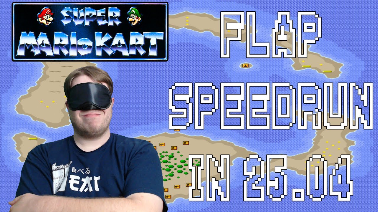 Super Mario Kart - Koopa Beach Blindfolded FLAP - WR in 25.04 - YouTube