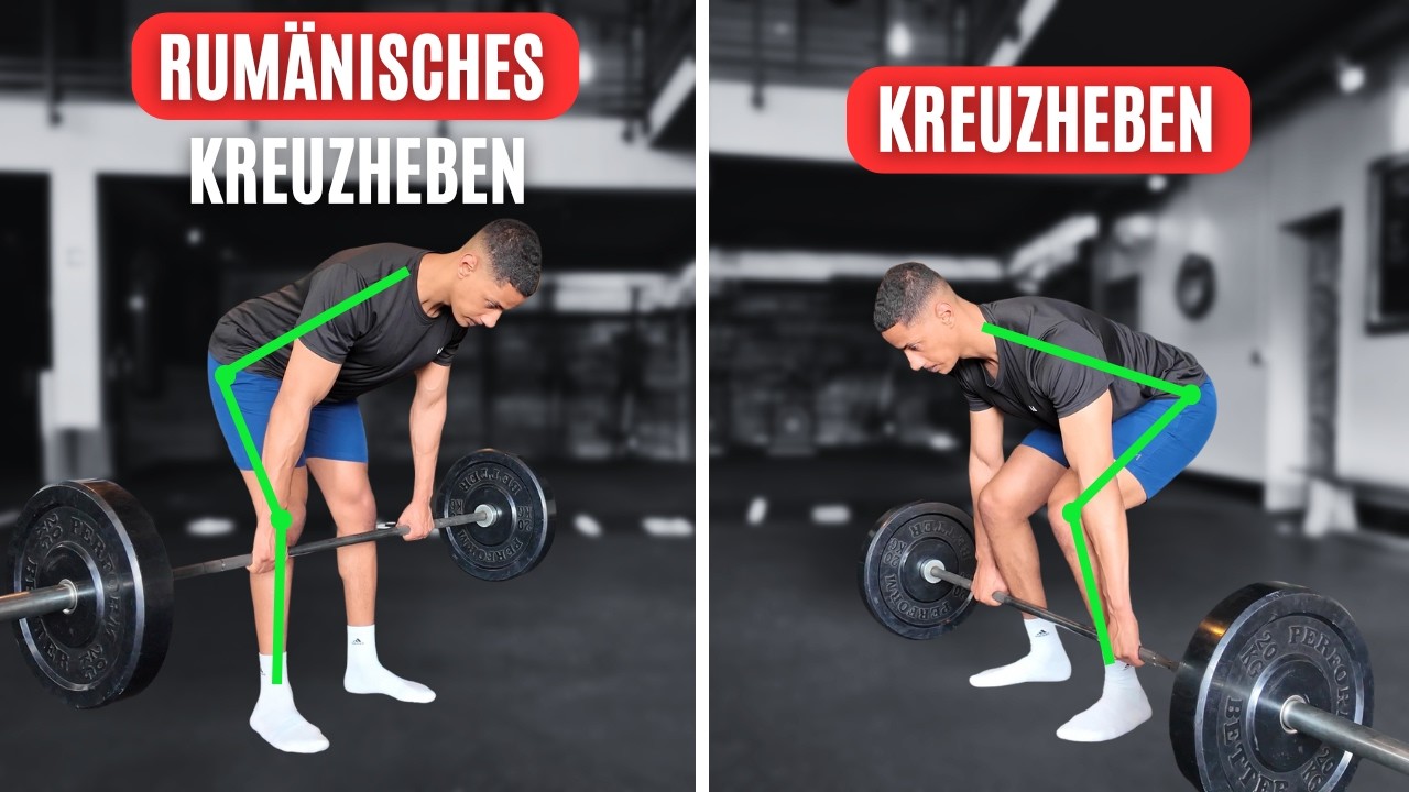 Kreuzheben vs Rumänisches Kreuzheben - Unterschied & Ausführung - YouTube