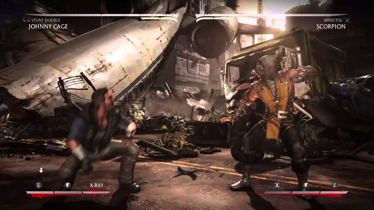 MKX JOHNNY CAGE STUNT DOUBLE Combos - YouTube