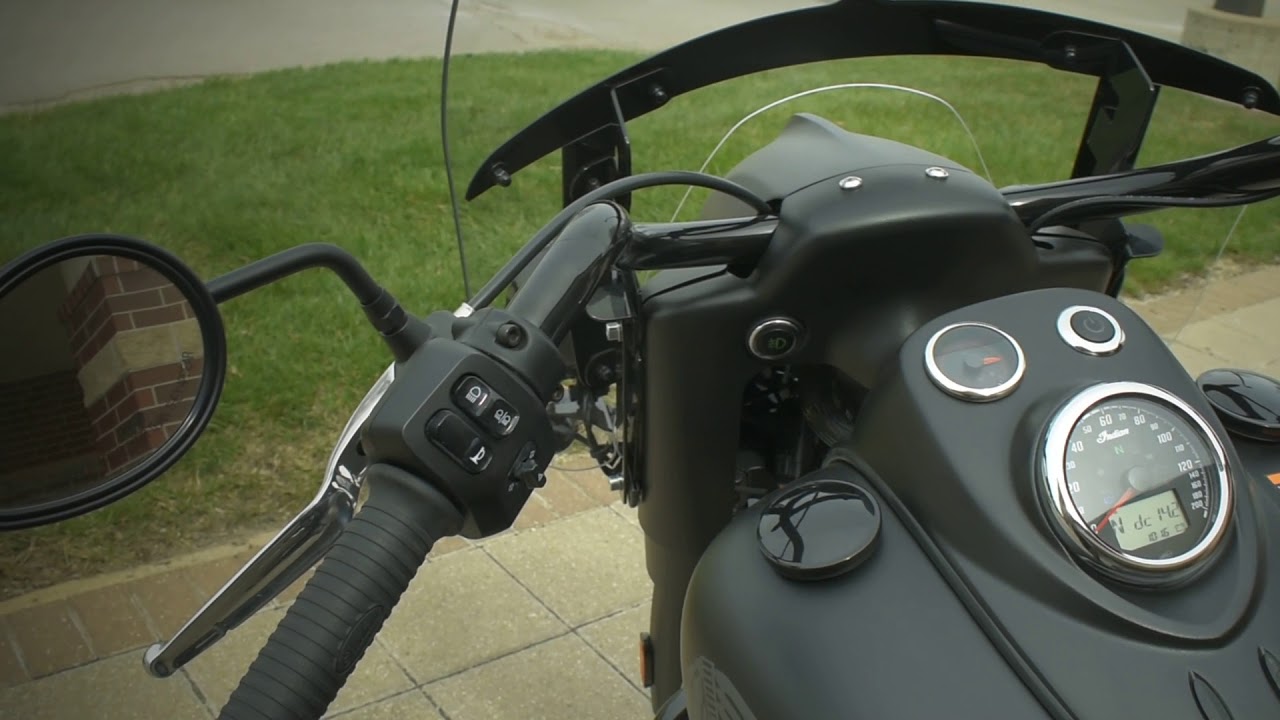 Indian Springfield Dark Horse with Indian slip on's and fishtail tips ...