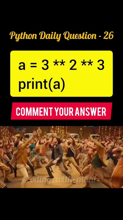 Python Daily Question 26 Python Code Viral Youtubeshorts Shorts