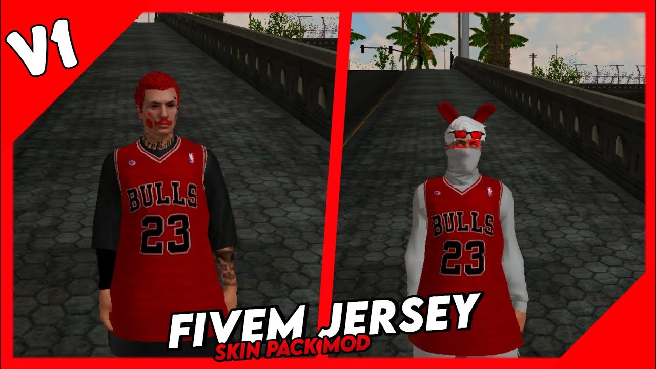 2 FiveM Jersey "SKIN PACK" MOD GTA SAMP Android - RipLey. - YouTube