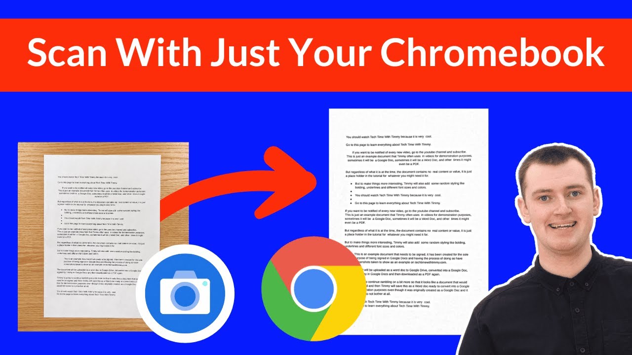 How To Scan Documents With Your Chromebook Camera - YouTube
