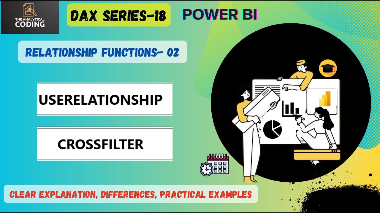 USERELATIONSHIP| CROSSFILTER| Relationship Functions-02| DAX| POWER BI ...