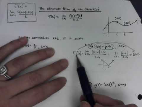 4/2 Alternate Form of Derivative - Part 2 - YouTube