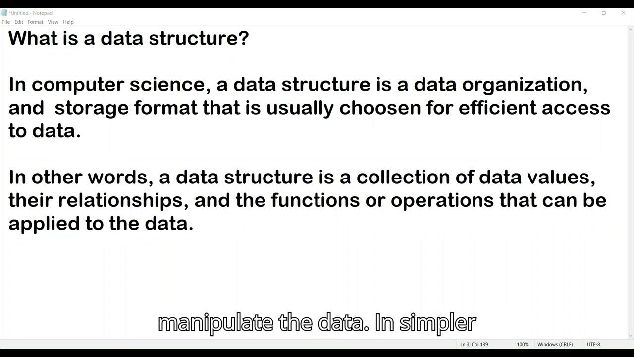 1. What is a Data Structure? | Data Structures for Beginners - YouTube