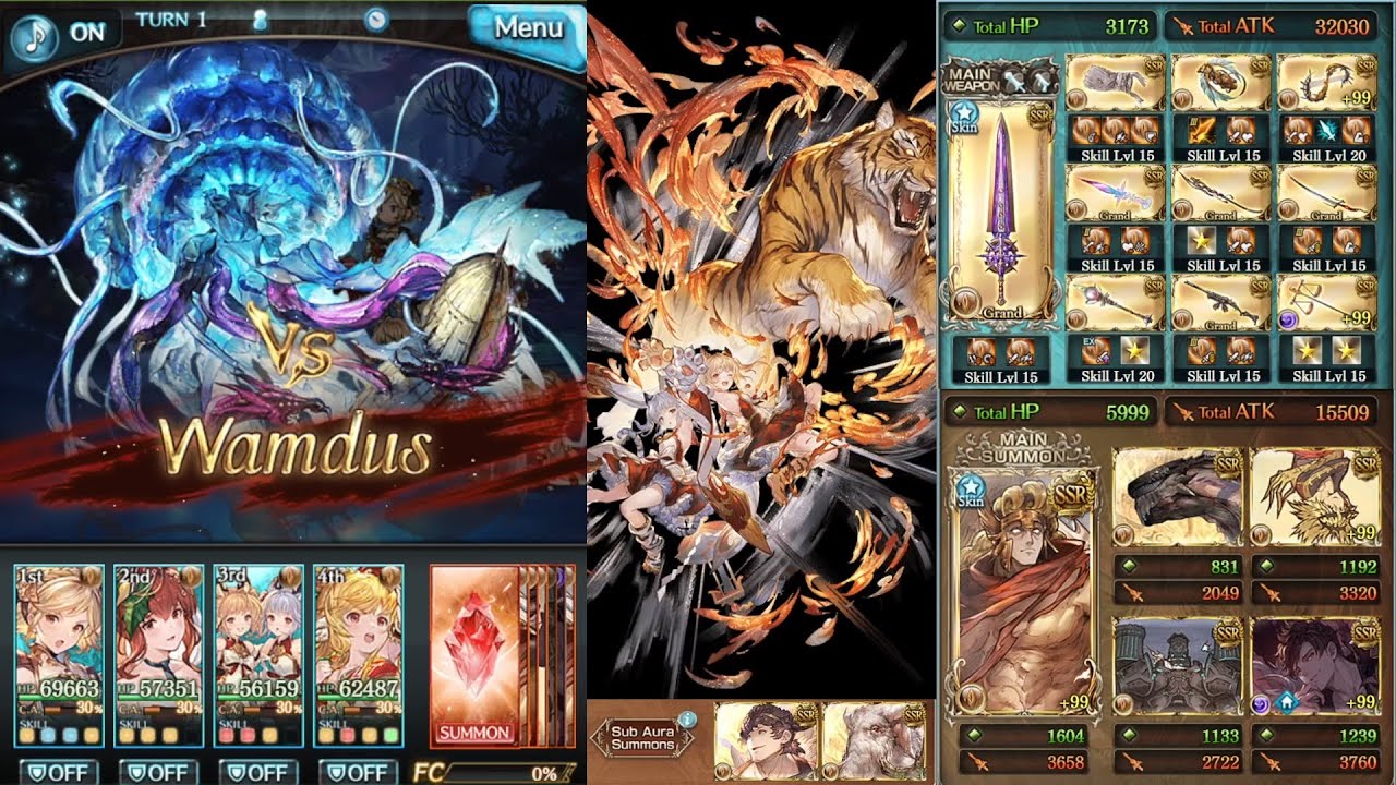 Granblue Fantasy: Wamdus HL Raid Full Auto - YouTube