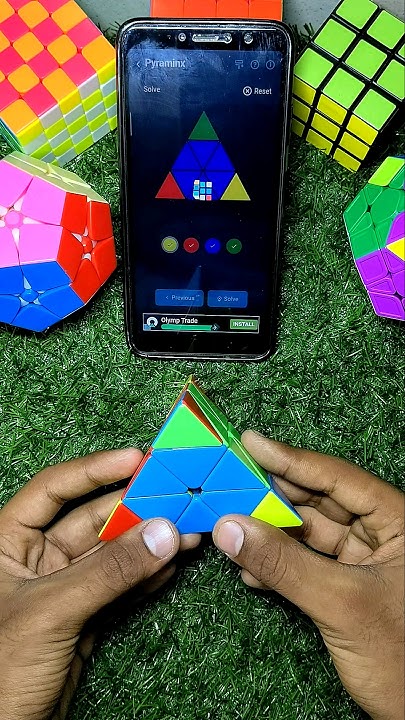 Solve All Tips Of Pyraminx Puzzle By App 😁 #shorts #rubikscube #cubing - YouTube