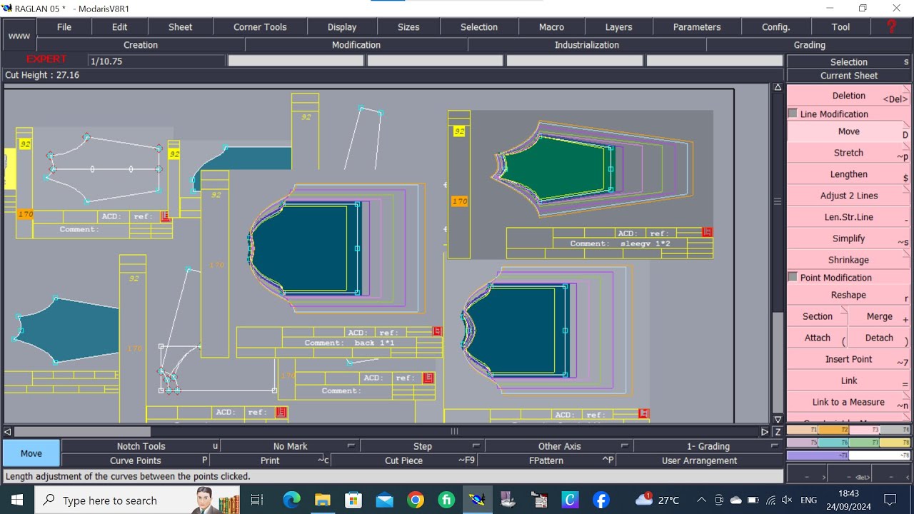 T SHIRT PATTERN MAKING USING LECTRA SOFTWARE - YouTube