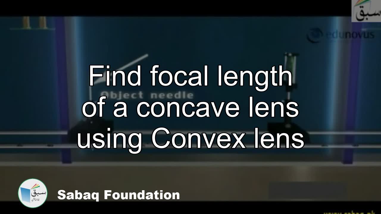 Find focal length of a concave lens using Convex lens, Physics Lecture ...