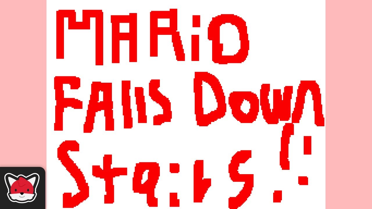 mario falls down stairs - YouTube