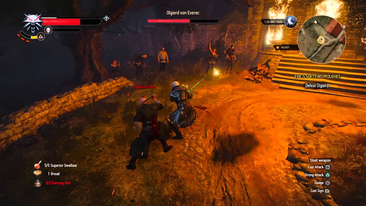 The Witcher 3: Wild Hunt - boss fight 2 - YouTube