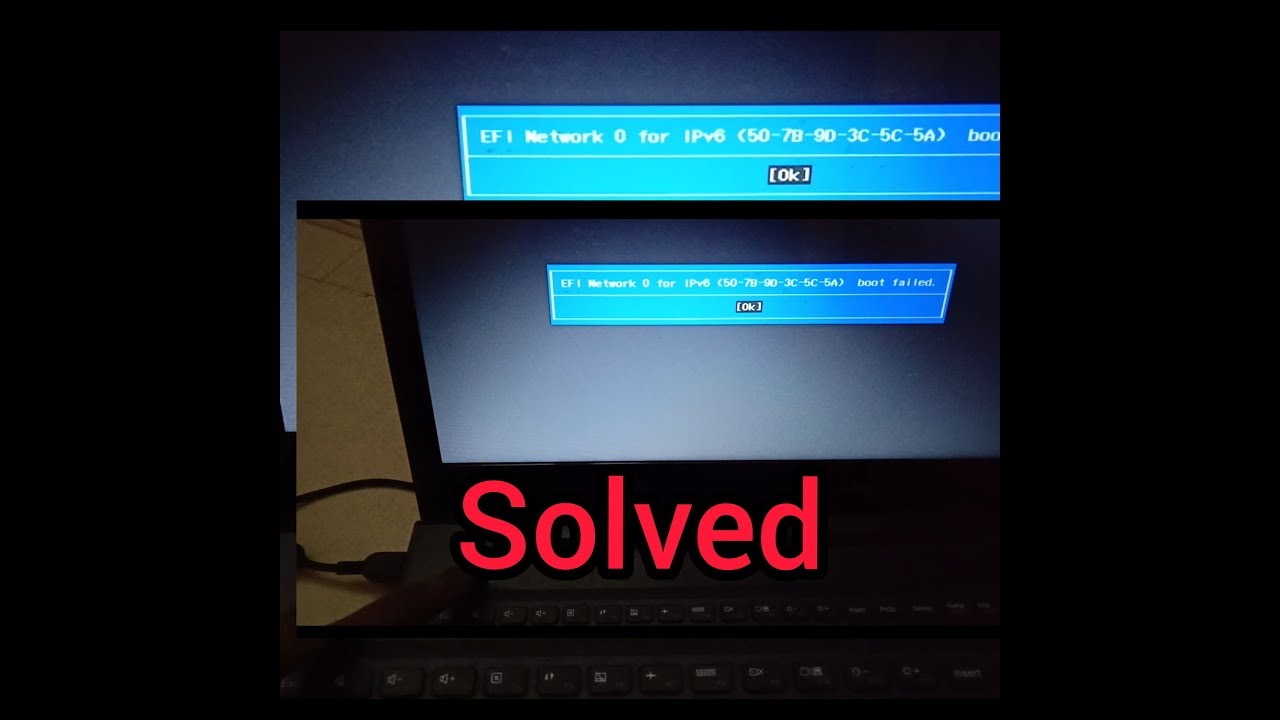 Efi Network 0 For Ipv4 Boot Failed Youtube