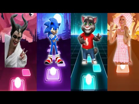 Tiles Hop Molifisenta vs Sonic vs Barbie vs Talking Tom