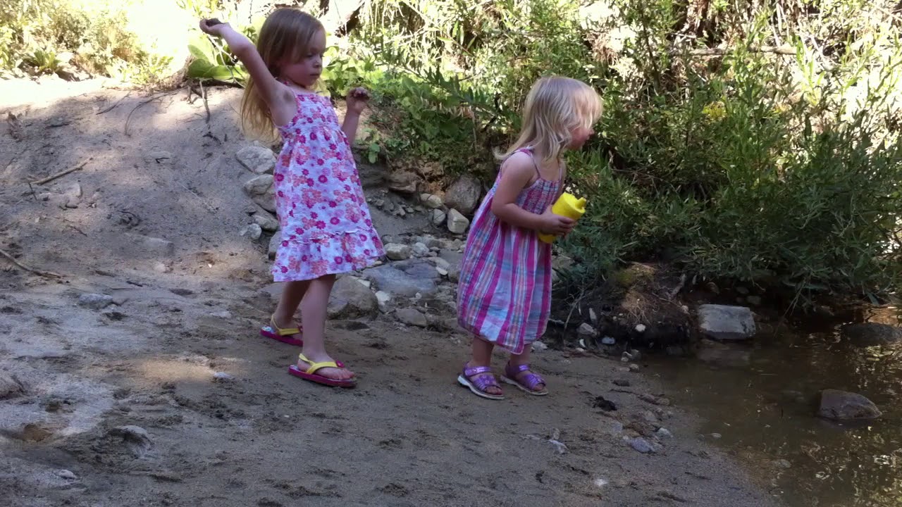 The Girls Throwing Rocks In Willow Creek Near Lake Arrowhead CA - YouTube