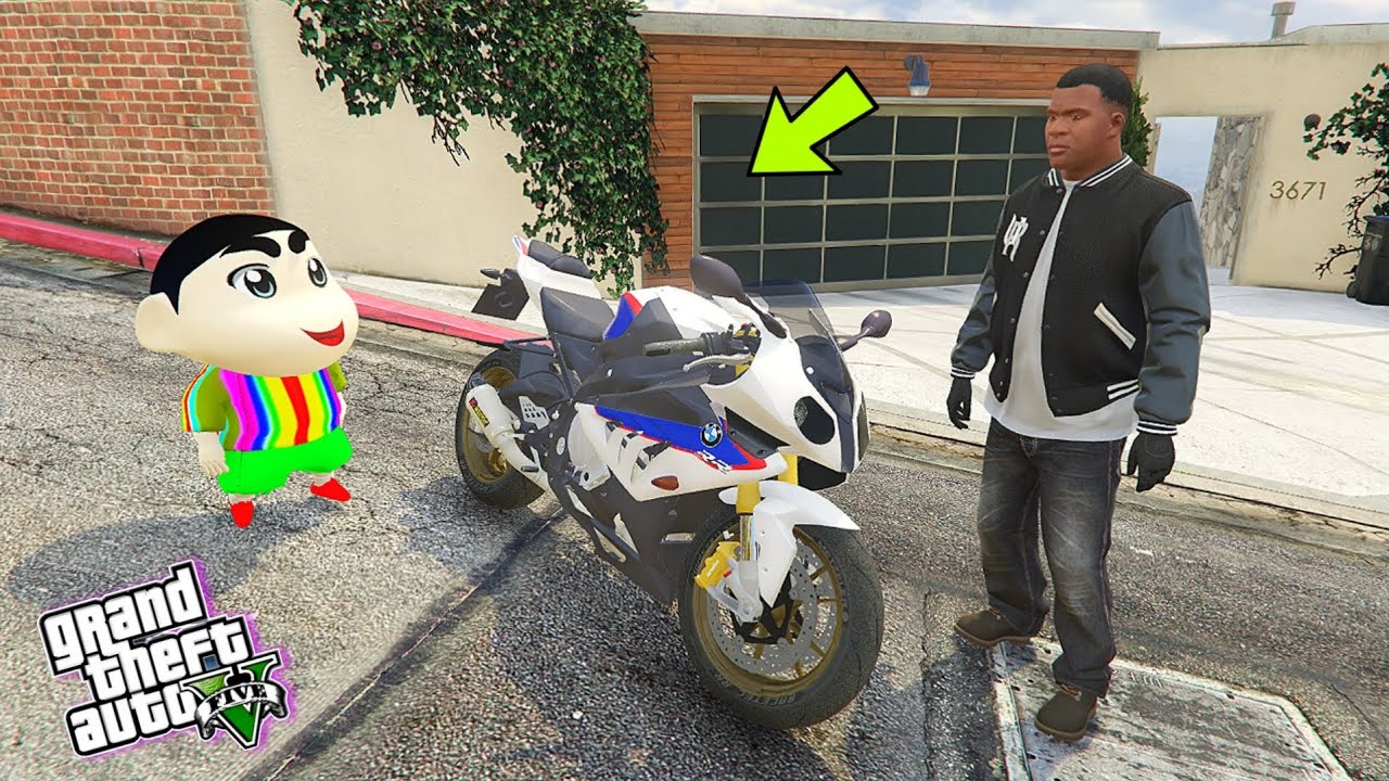 GTA 5 ! Franklin Shinchan Testing New Powerful Super Bike BMW RR 1000 ...